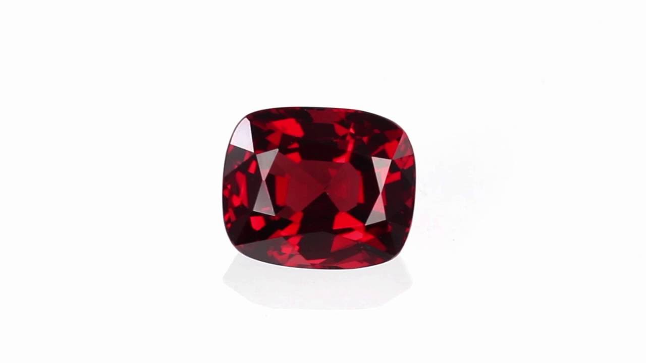 Loose Red Spinel Stone in Cushion Cut, Rich Pure Red Color in 8.1 x 6.7 ...