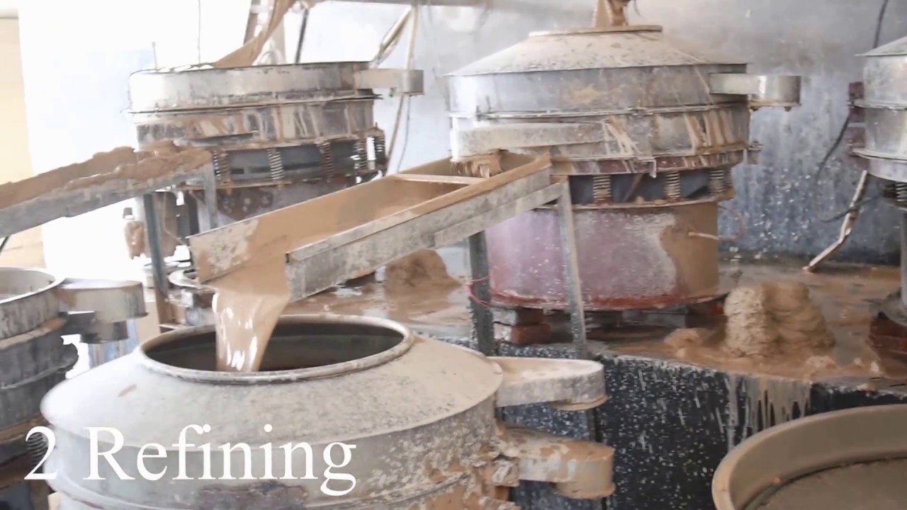porcelain production progress - YouTube