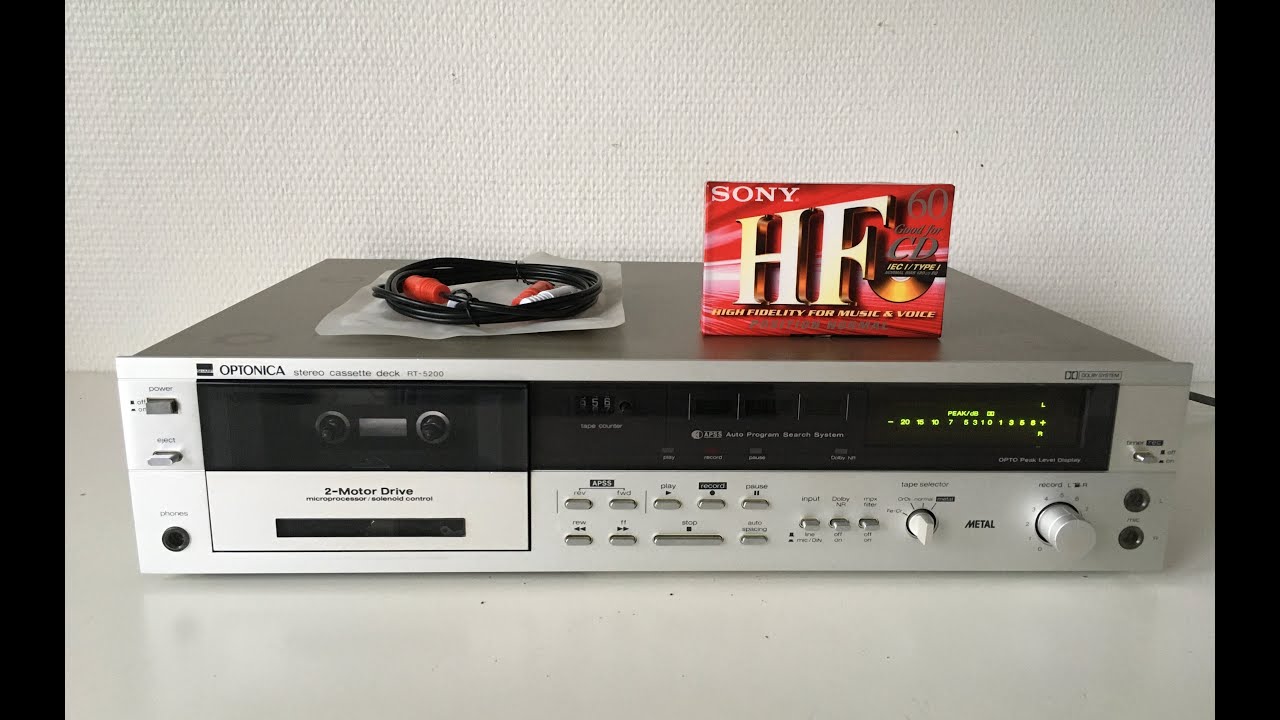 SHARP OPTONICA RT 5200 Stereo Cassette Deck Platine cassette - YouTube