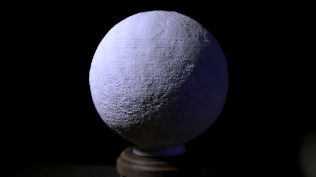 3D printed moon light - YouTube