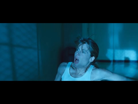 Sarah Connor runs, gets scared and falls. Terminator 2: Judgment Day.