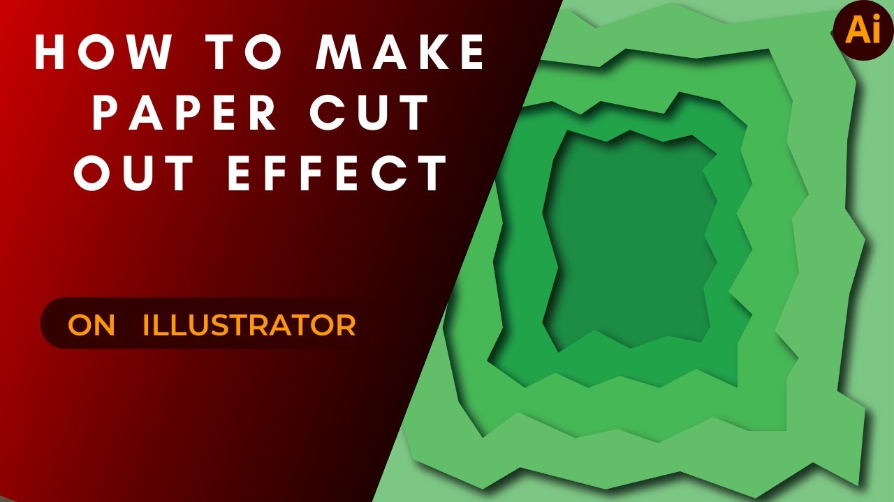 How to make paper cut out effect in Illustrator - YouTube