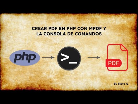 Crear un PDF con PHP, MPDF y la CONSOLA - YouTube