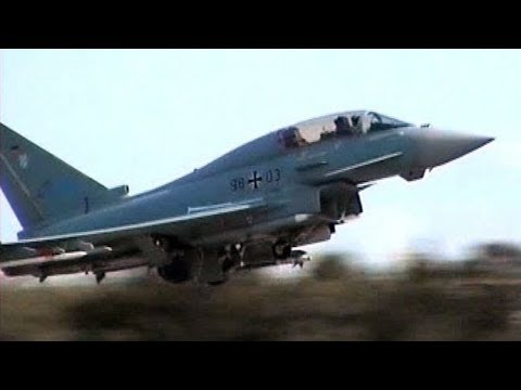 Weapon Loaded Eurofighter Typhoon Prototype IPA3 Flying Demonstration ...