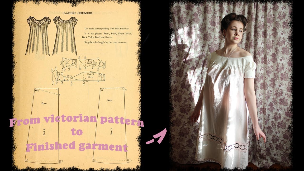 From victorian patterns to finnished garment. Making a chemise out of a ...