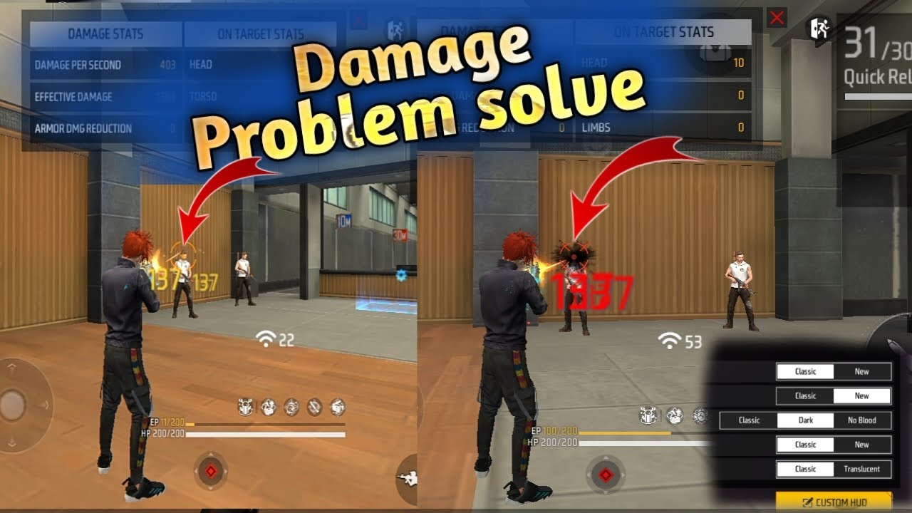 Damage Problem solve । free fire damage colour change - YouTube