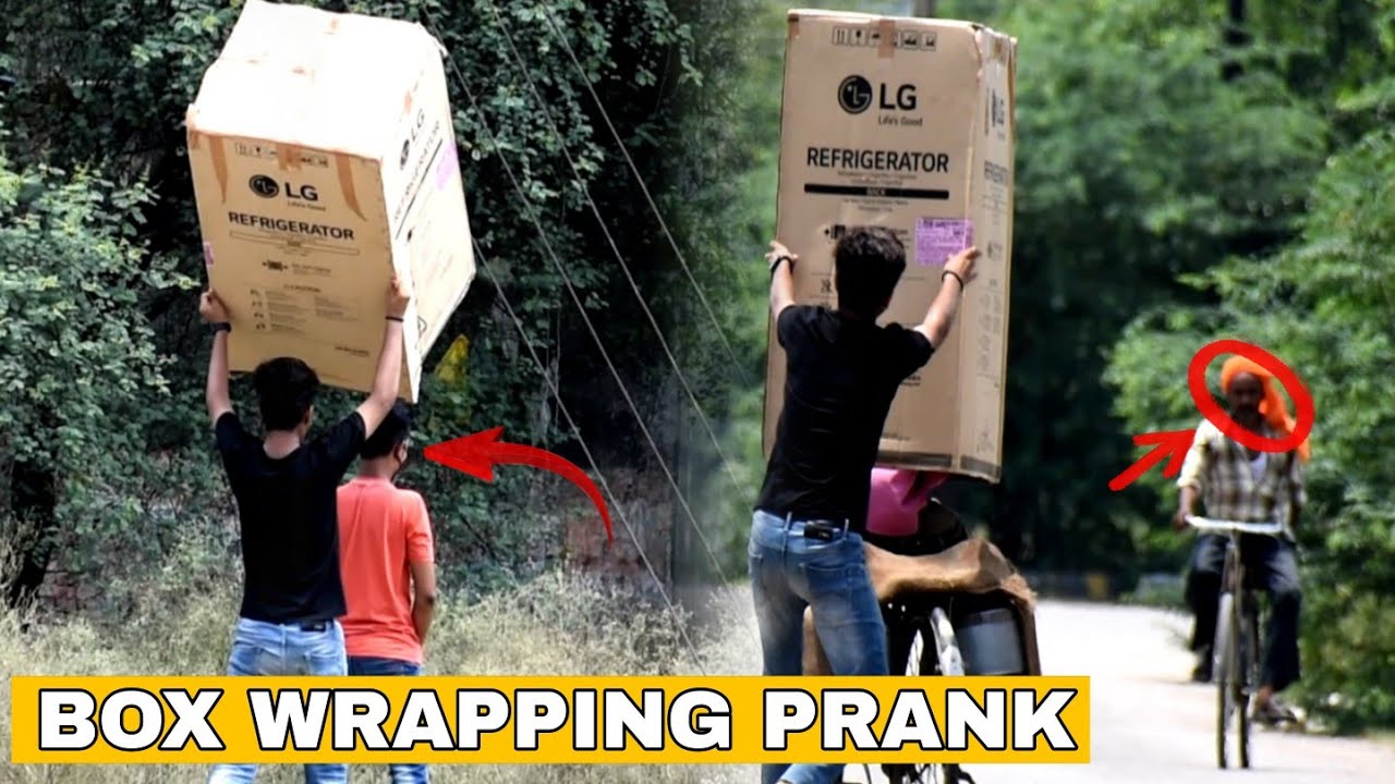 Box Wrapping People Prank 2021 || Epic Reaction Caught On Camera || Box ...