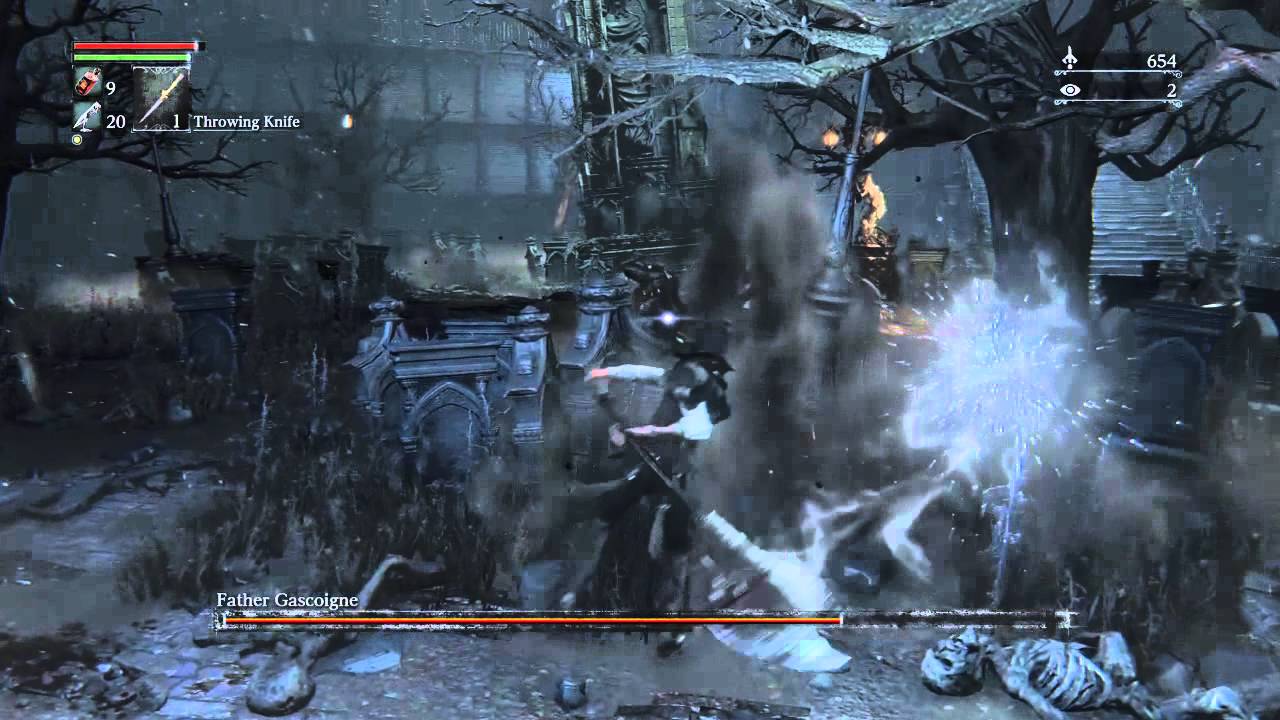 Bloodborne Father Gascoigne boss fight - YouTube