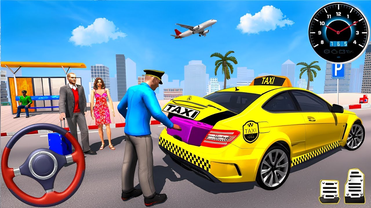 Modern City Taxi Simulator 3D - Yellow Car Taxi Driver Simulator ...