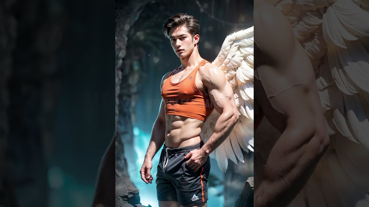 The Powerful of Handsome Angel Boy | Ai Men realistic | Gay man # ...