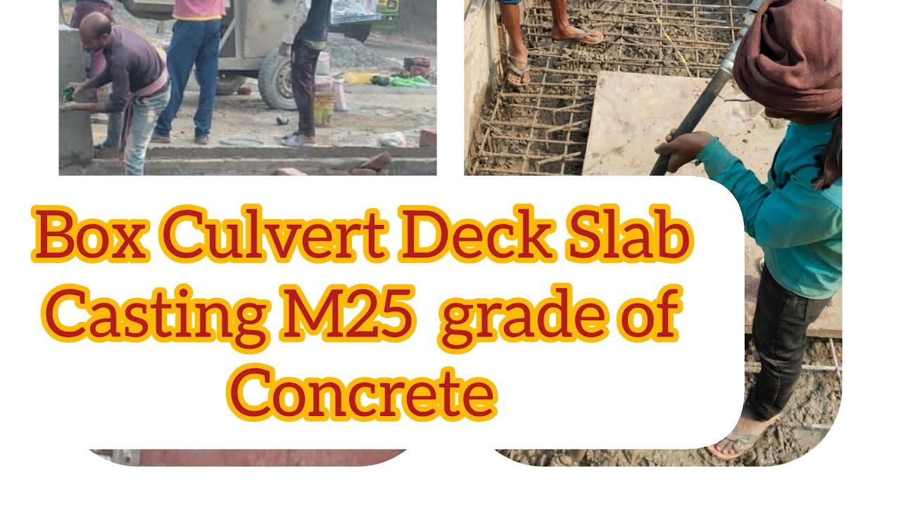 Box Culvert Deck Slab casting M25 grade - YouTube
