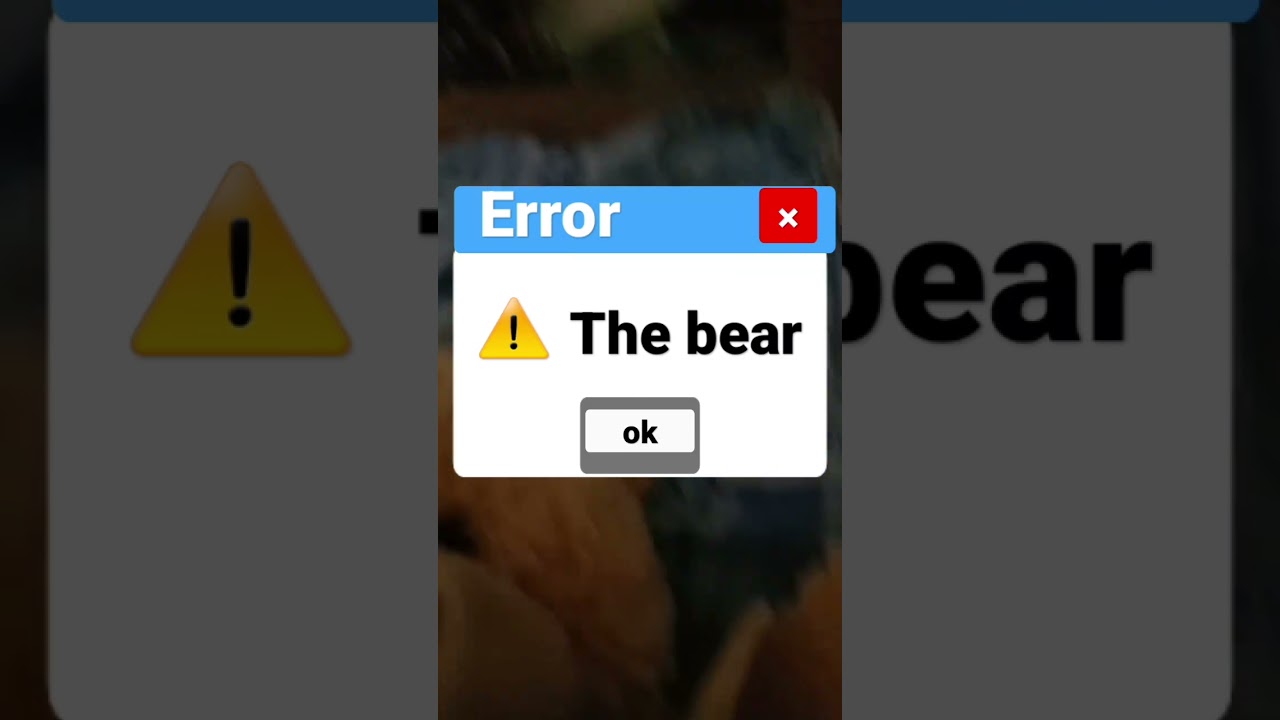 The bear error - YouTube