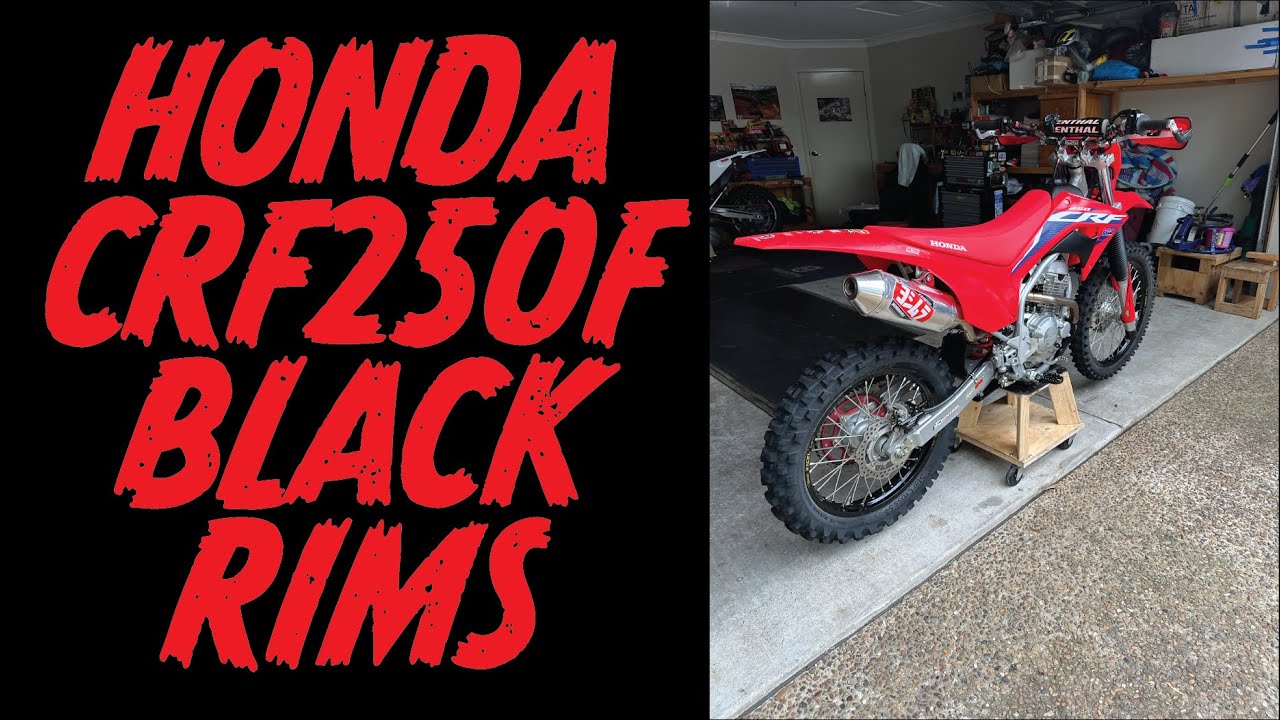 Honda CRF250F Black Rims, Suspension and More - YouTube