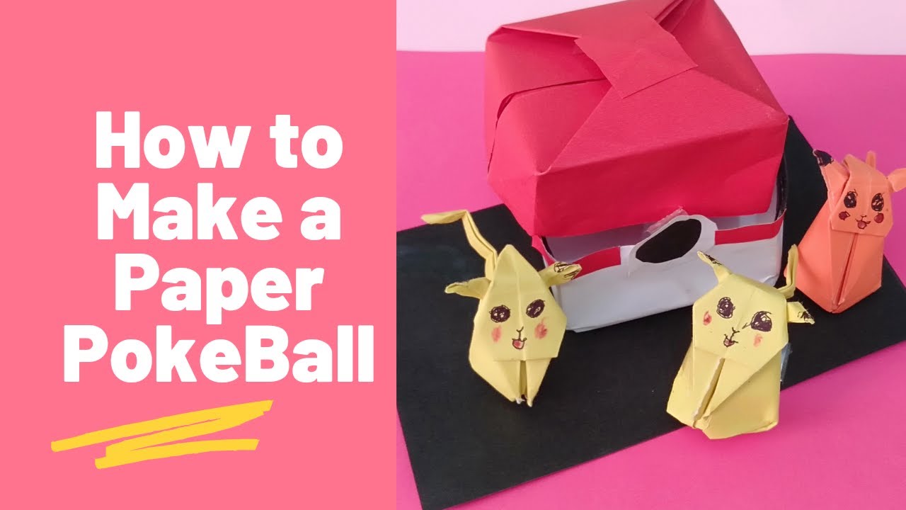 How to Make a Paper PokeBall - YouTube