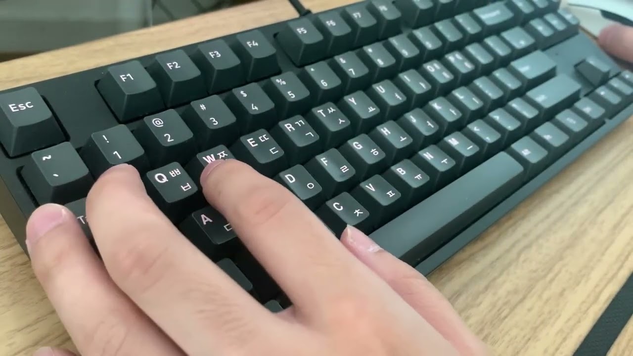 콕스 ck87 bt 황축 타건 - YouTube