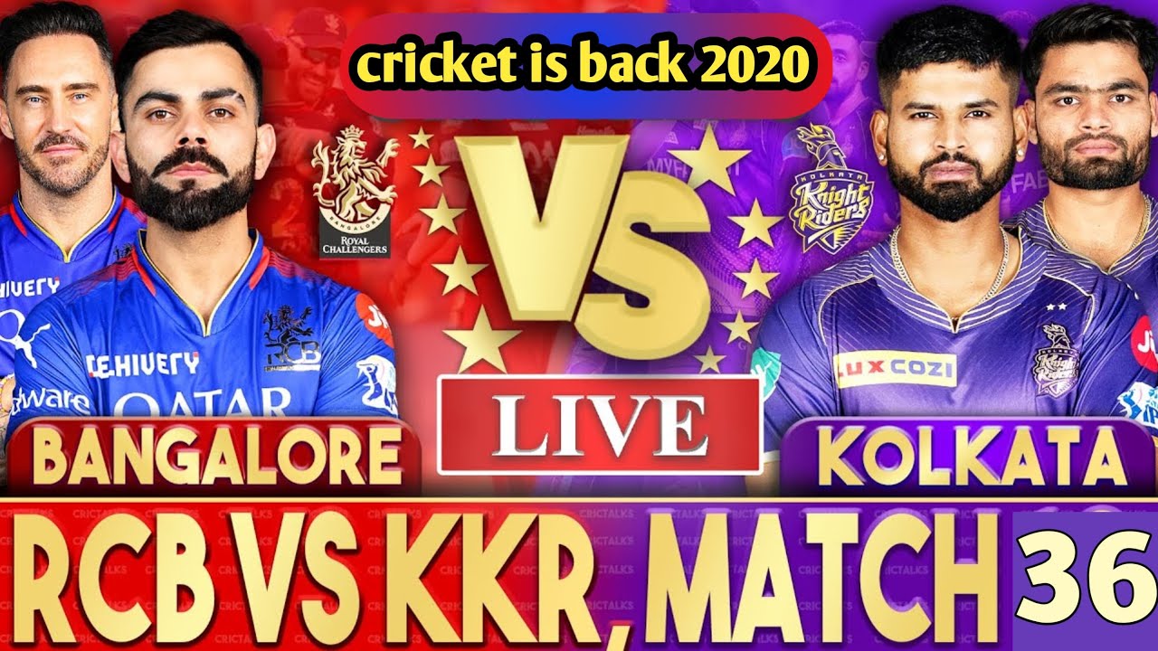 LIVE: KKR Vs RCB LIVE | KKR Vs RCB LIVE Score Updates | KKR Take On RCB ...