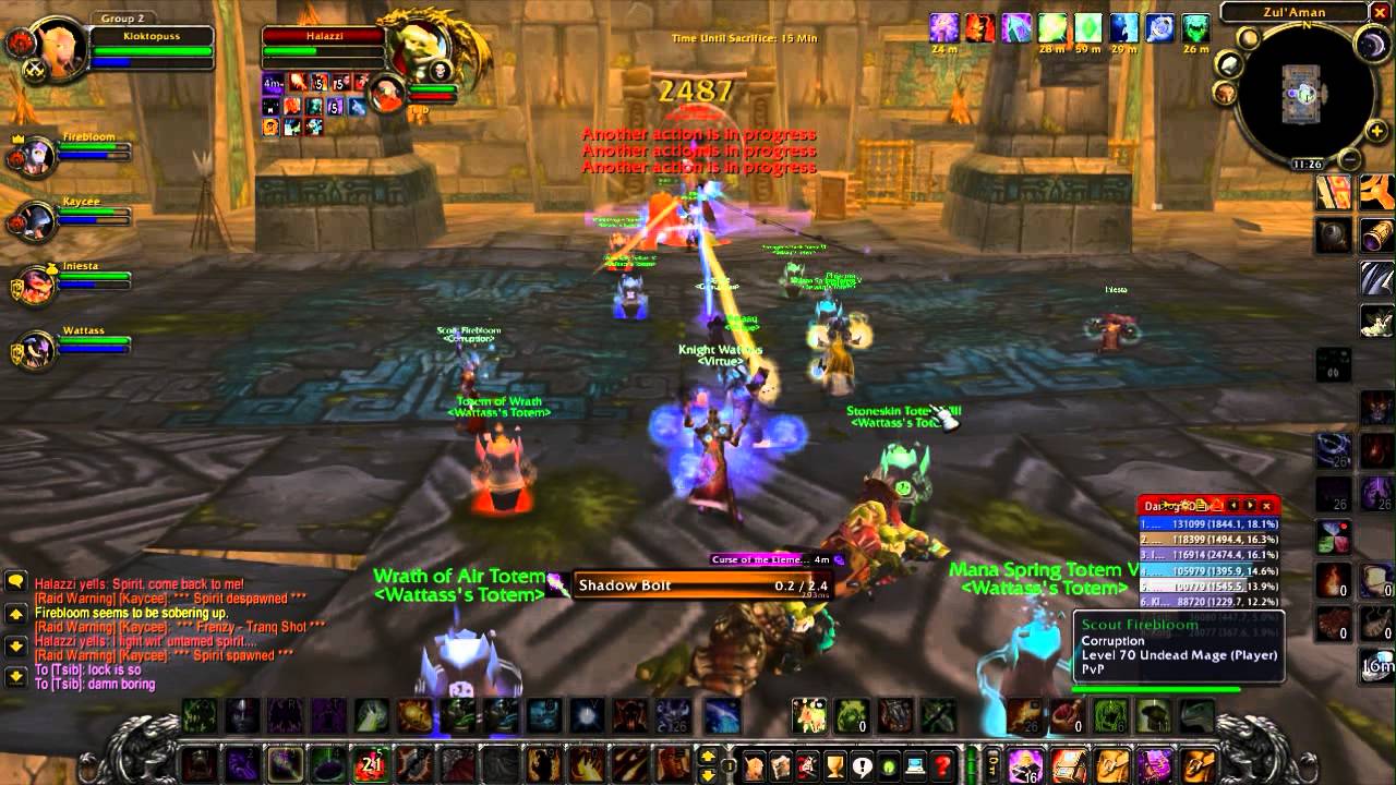 Halazzi - Zul'Aman - Low Geared Destruction Warlock PoV - Patch 2.4.3 ...