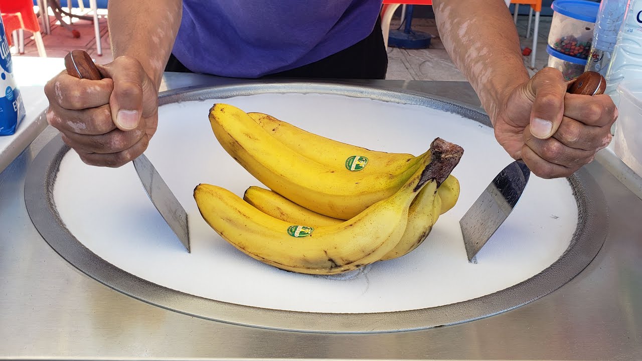 Ice cream Rolls Live in the Streets of Morocco Amazing Skills - YouTube