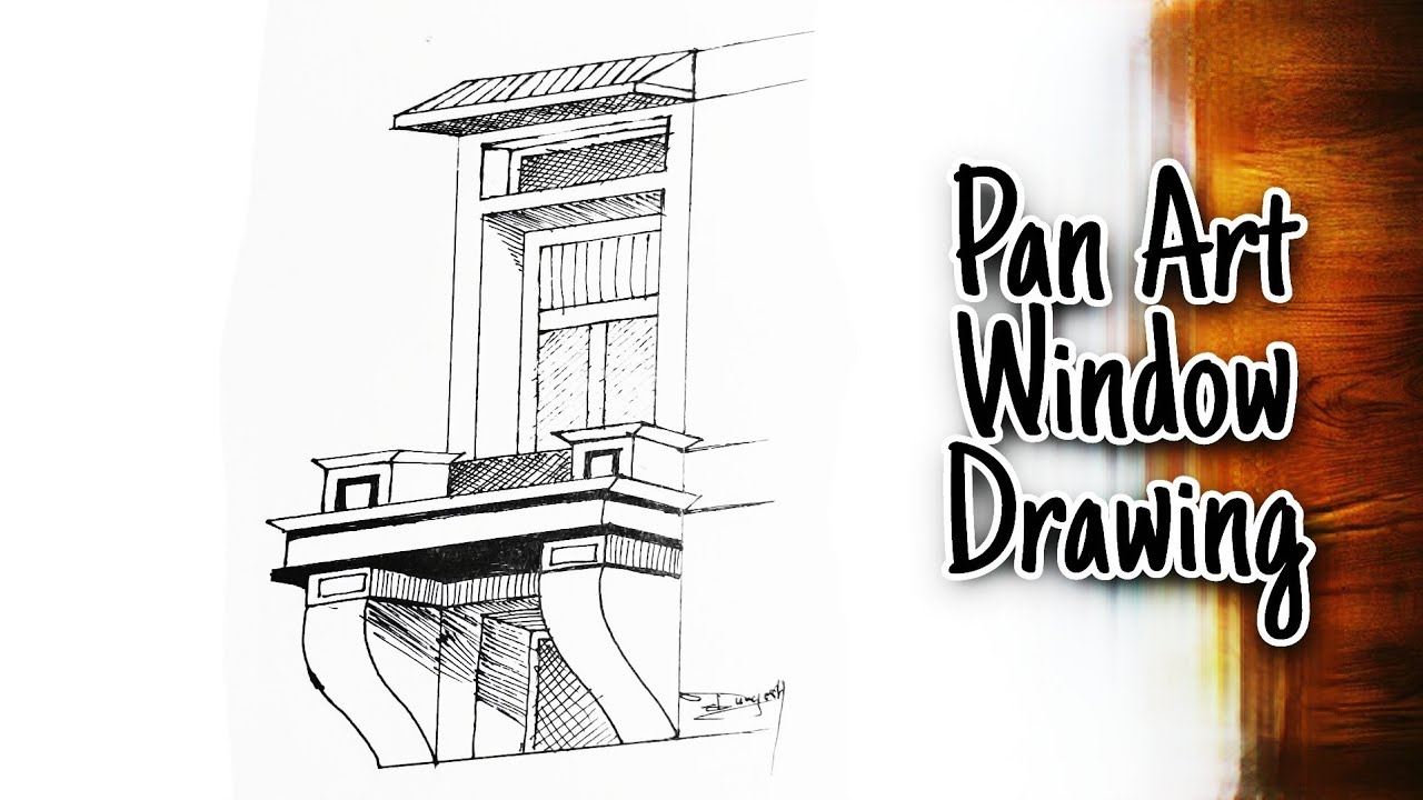 How to Draw Simple Window Pan Drawing 🎨 | Pan Art | - YouTube