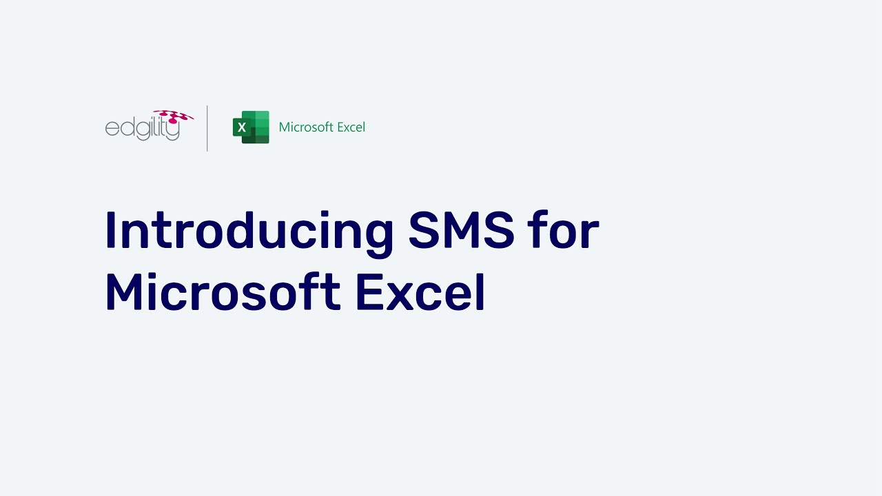 Edgility SMS for Excel - YouTube