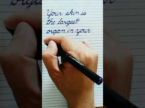Facts About The Skin | Good To Know | English Cursive Handwriting | How ...