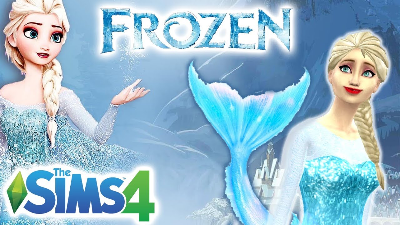 Frozen Elsa Mermaid - The Sims 4 Create a Sim (CAS) - YouTube