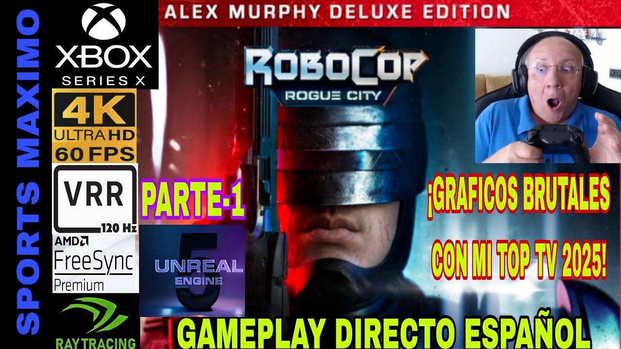 2025 ULTRA 4K - ROBOCOP: ROGUE CITY - ALEX MURPHY EDITION, PARTE-1 (XBOX SERIES X) GAMEPLAY ...