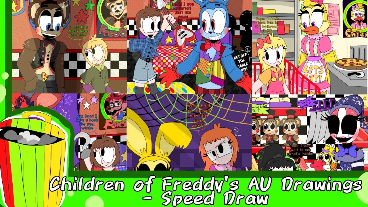 Children Of Freddy’s AU Character Posters (COFAU) - Speed Draw - YouTube