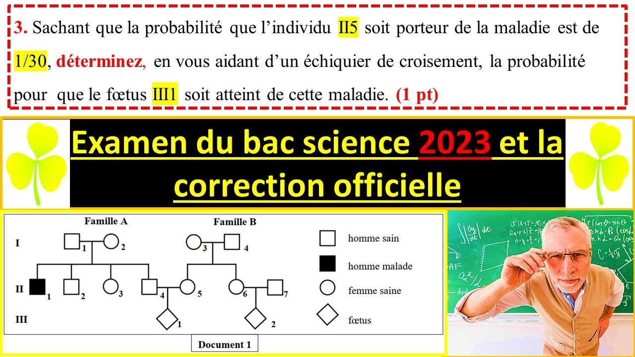 examen national du bac et la correction officielle 2023: partie 01 ...