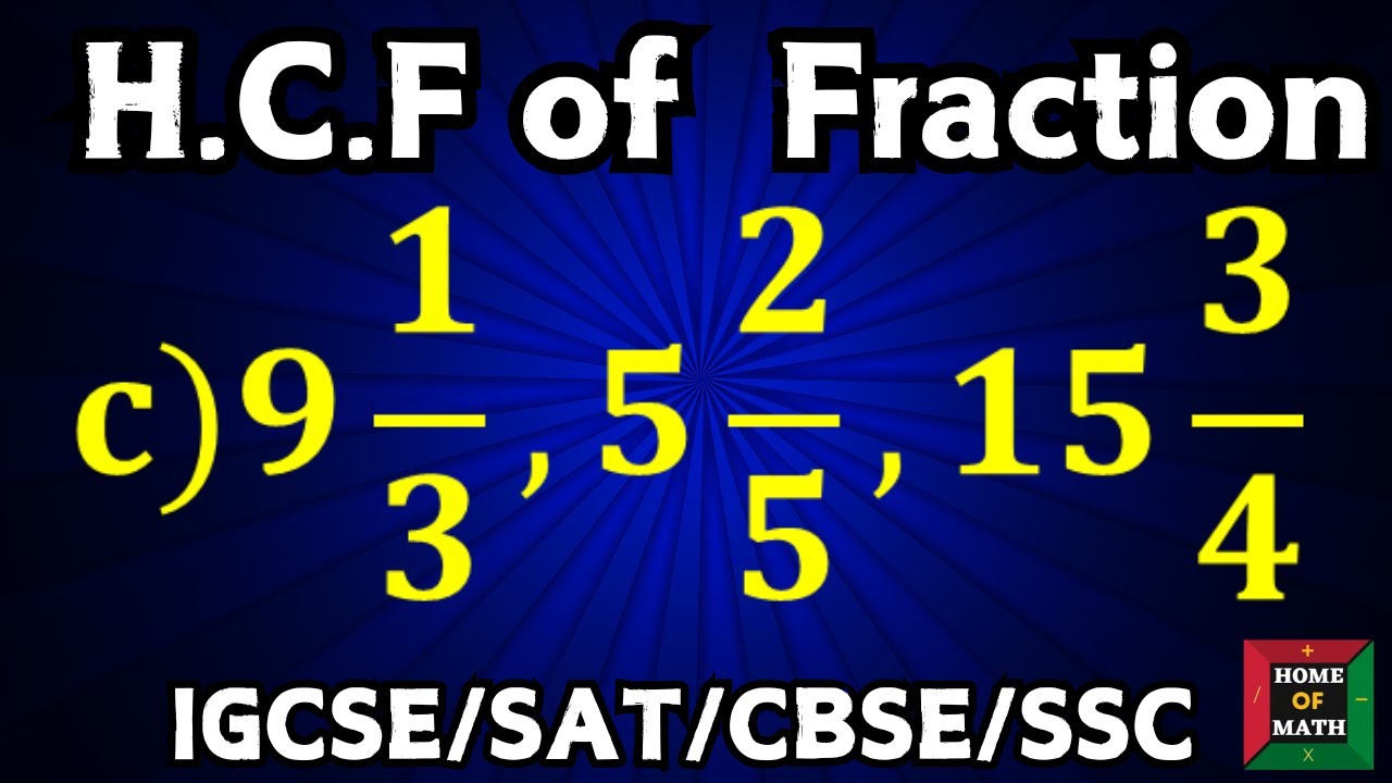 How to Find the HCF of Fractions Easily | Math Tricks Explained - YouTube