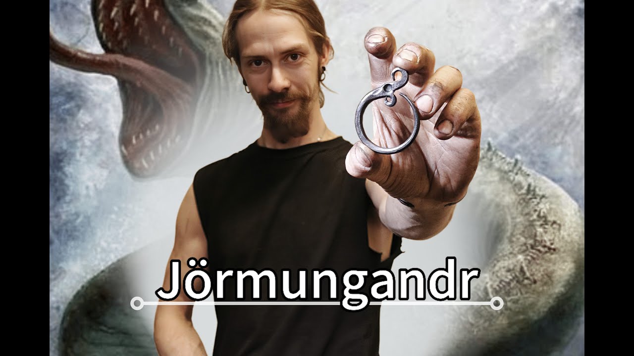 Full process on how I forge a Jormungandr (Midgard serpent) pendant ...