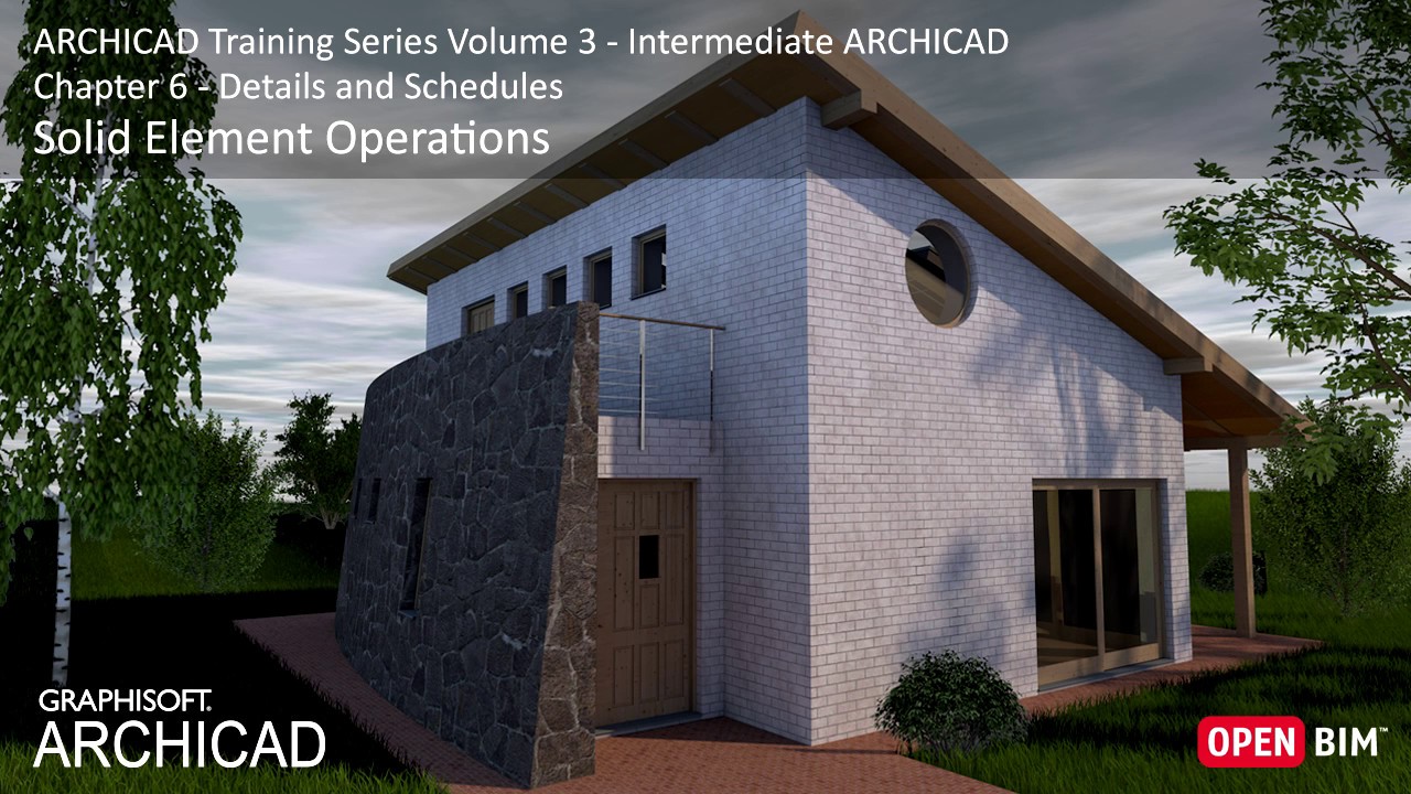 Solid Element Operations - ARCHICAD Training Series 3 – 34/52 - YouTube