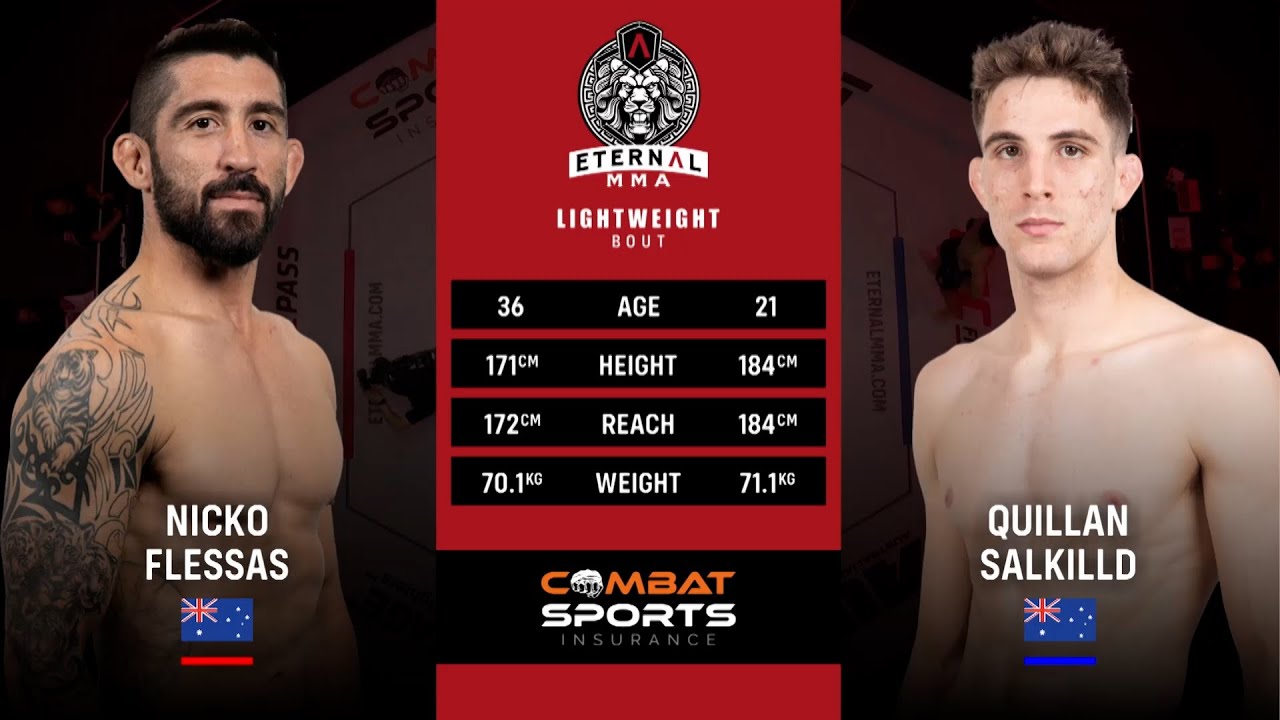 Eternal MMA 62 - Nicko Flessas Vs Quillan Salkilld - MMA Fight Video ...