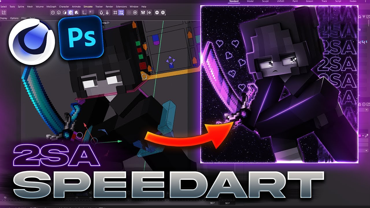 How I designed 2sa's profile picture - YouTube