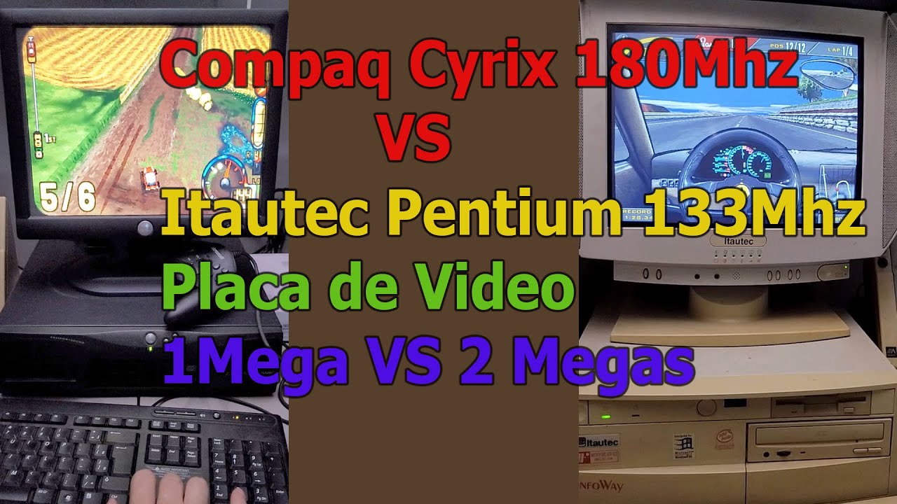 Computadores de 1995 Compaq e Itautec Como era Jogar Neles com Placa de ...