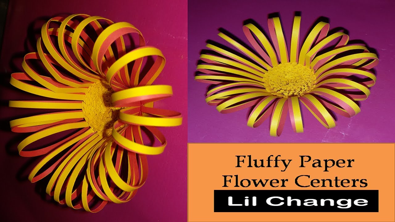 How To Make Fluffy Paper Flower Centers step by step | DIY Paper ...