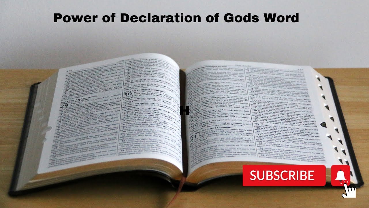 Power of Declaration of Gods Word - YouTube