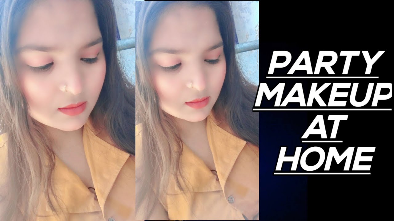 party makeup at home - YouTube
