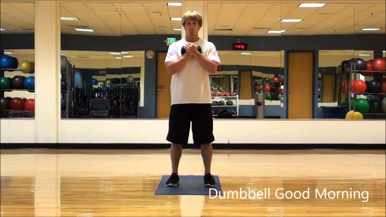 Dumbbell Good Morning - YouTube