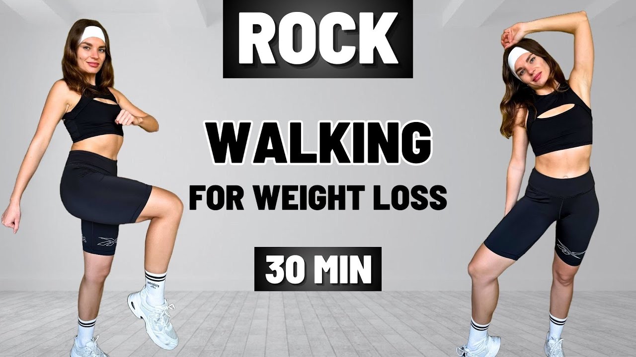 30 MIN WALK ROCK WORKOUT | Fun and Effective Weight Loss | Walking at ...