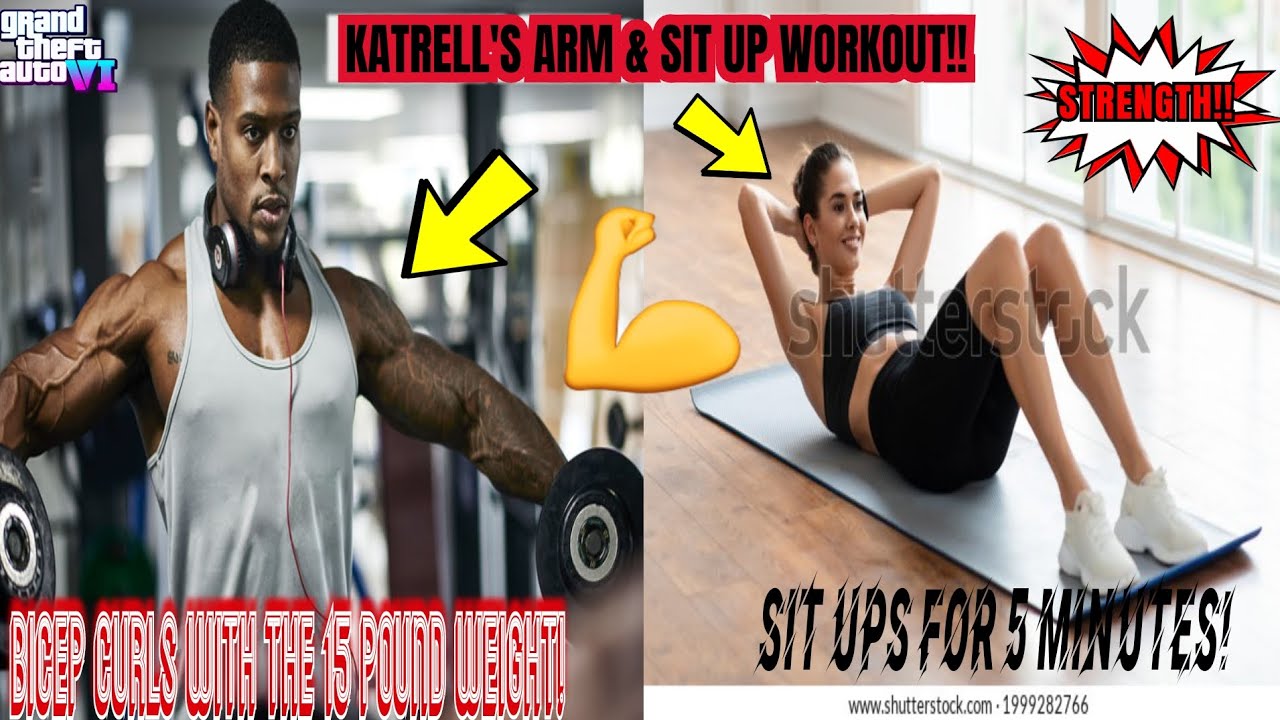 🔥🔥 Katrell's Full Arm & Sit Up Workout!! *Friday Night Funday!* - YouTube