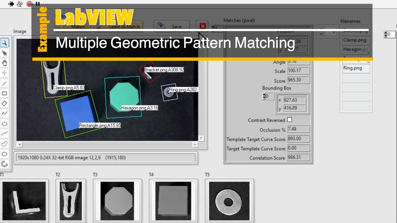 LabVIEW Example: Multiple Geometric Matching - YouTube
