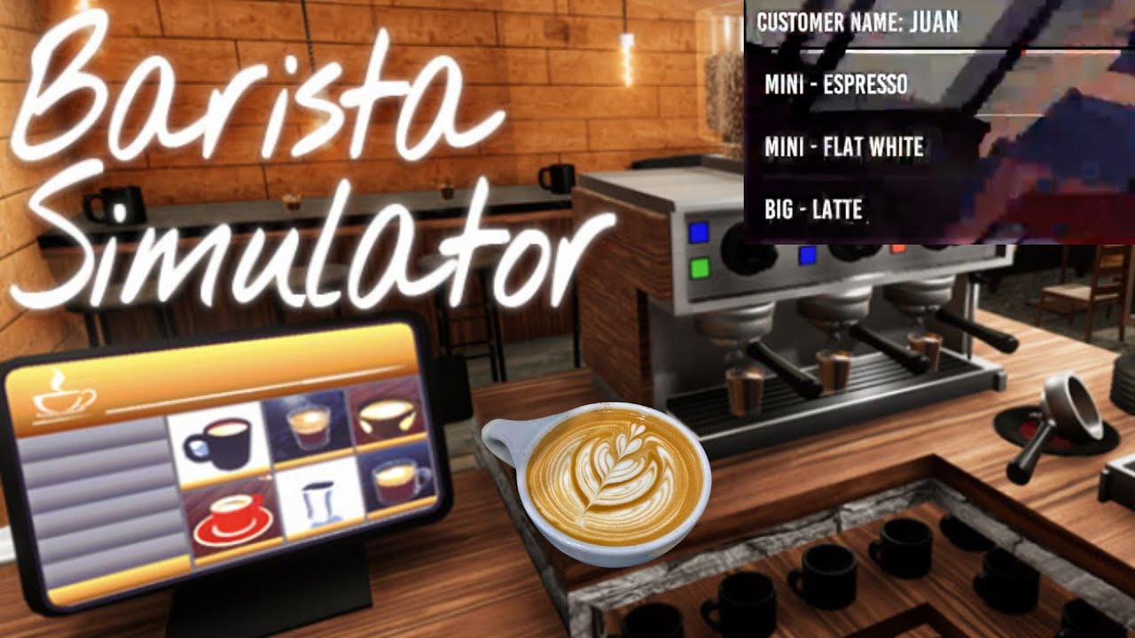 I learnt how to make coffee art! - Barista Simulator - YouTube