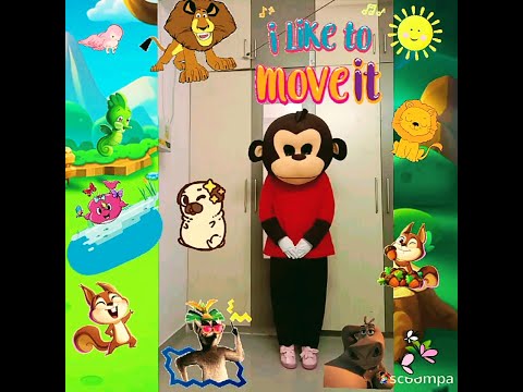 I LIKE TO MOVE IT !! PHYSICALLY FIT Song Dance by Monkey MINI | MADAGASCAR MOVIE | Dance With MINI