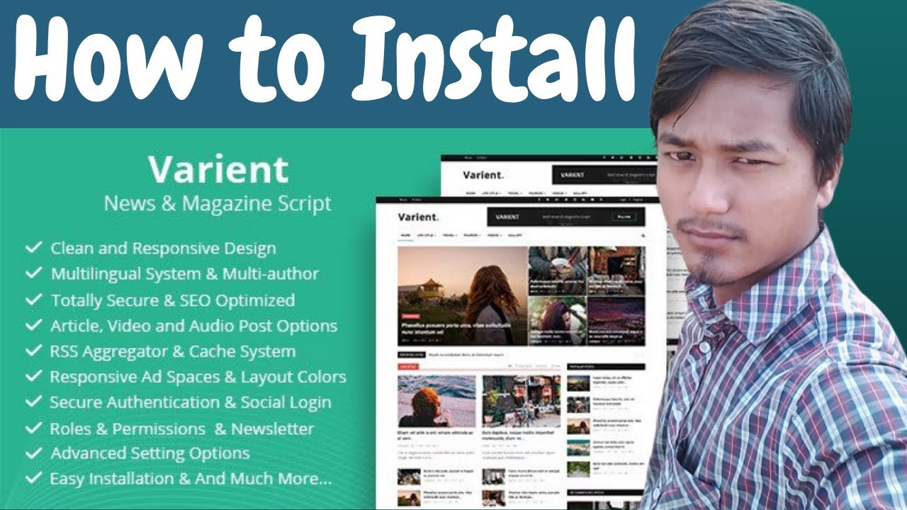 How to Install Varient News & Magazine Script - YouTube