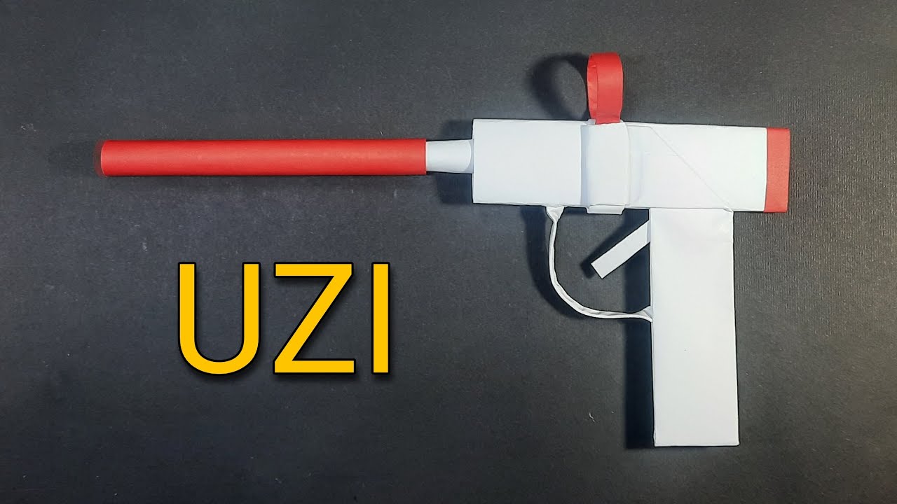 How to make Paper Gun Uzi DIY | Easy Origami ART | Origami Paper Craft ...