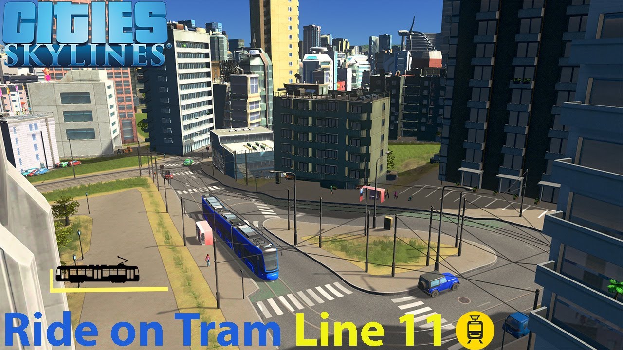 Cities Skylines: First Person Tram Ride - Tram Line 11 Cinematic - Pesa ...