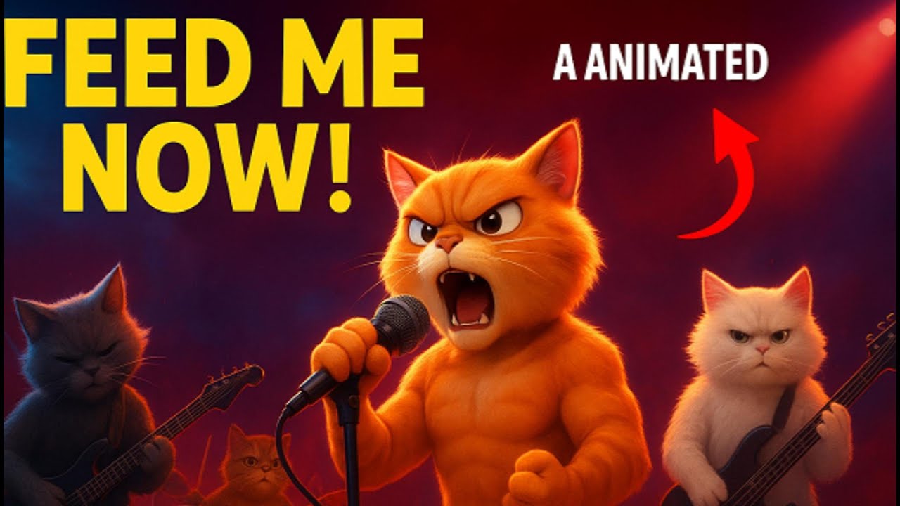 FEED ME NOW! 🐾 Epic Rock Cat Band Music Video (AI Animated Metal Cats ...