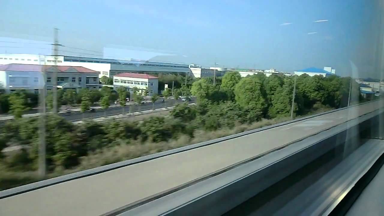 Shanghai Maglev Train complete journey with top speed at 431km/h ...