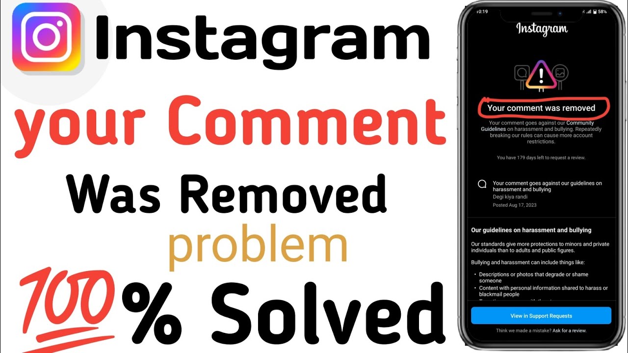 Instagram me🥱 ये क्या होगाया your comment was 🚫Removed How to fixed 🤝 ...